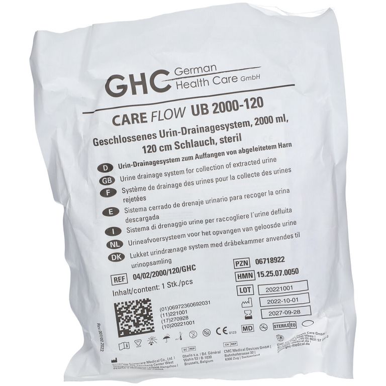 GHC® CARE FLOW UB 2000-120 Urin-Drainagesystem 2000 ml, 120 cm, steril 1 St - Shop Apotheke