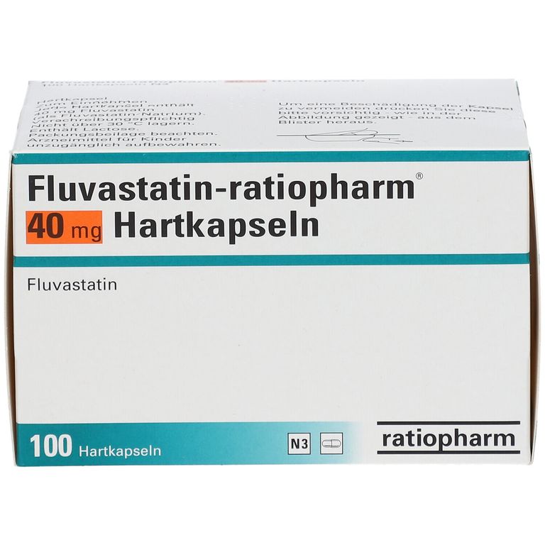 Fluvastatin-ratiopharm® 40 mg 100 St mit dem E-Rezept kaufen - Shop ...