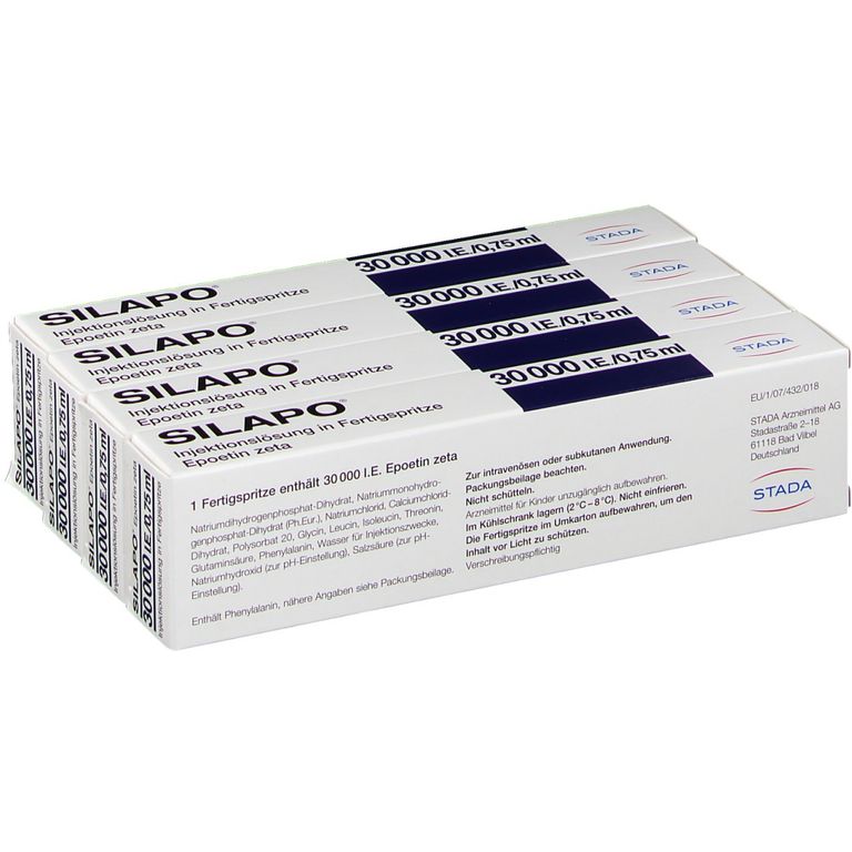 Silapo® 30.000 I.E./0,75 ml Fertigspritzen 4 St mit dem E-Rezept kaufen ...