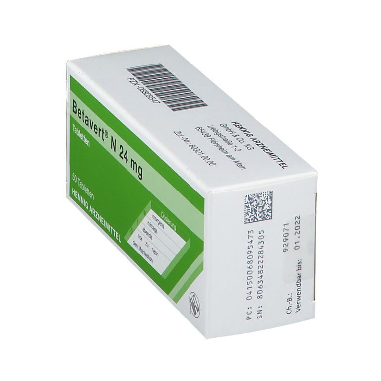 Betavert® N 24 mg 50 St mit dem E-Rezept kaufen - Shop Apotheke