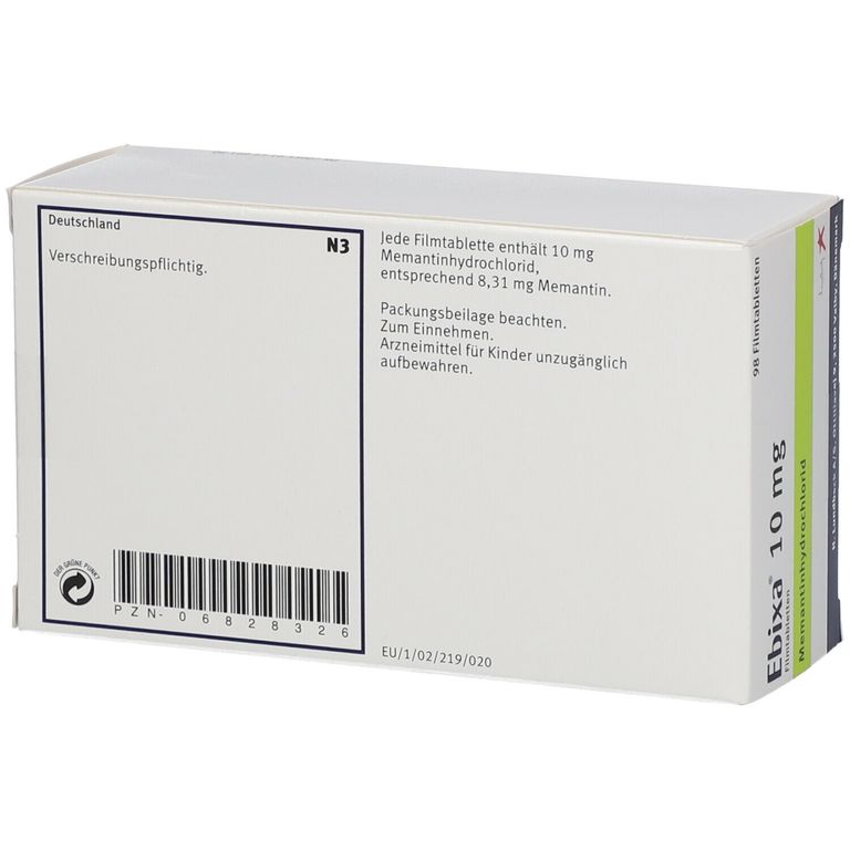 Ebixa® 10 mg 98 St mit dem E-Rezept kaufen - Shop Apotheke