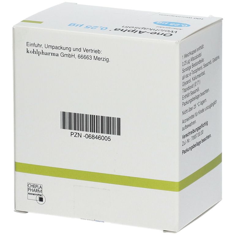 One Alpha 0,25 µg 100 St mit dem E-Rezept kaufen - Shop Apotheke