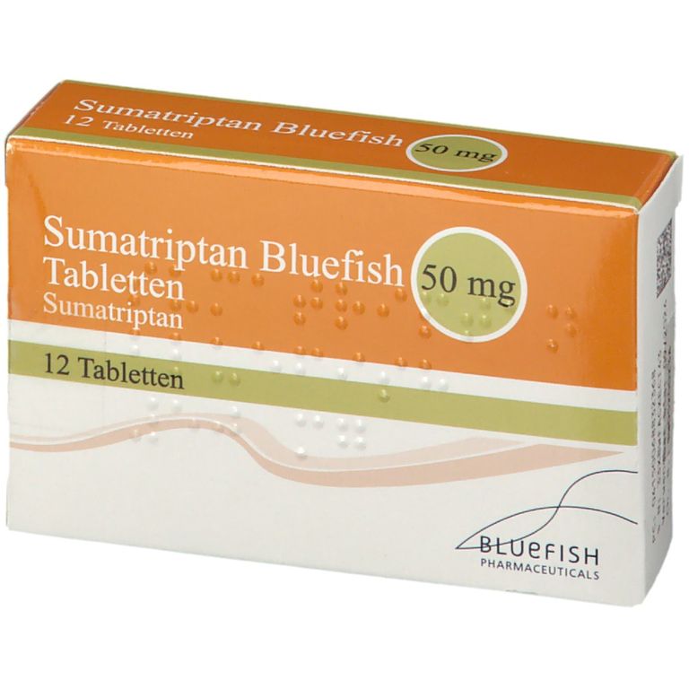 Sumatriptan Bluefish 50 mg 12 St mit dem E-Rezept kaufen - Shop Apotheke