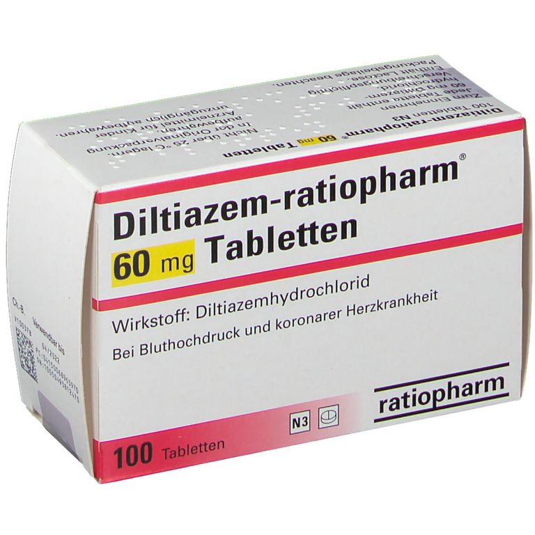 Diltiazem-ratiopharm® 60 mg 100 St mit dem E-Rezept kaufen - Shop Apotheke