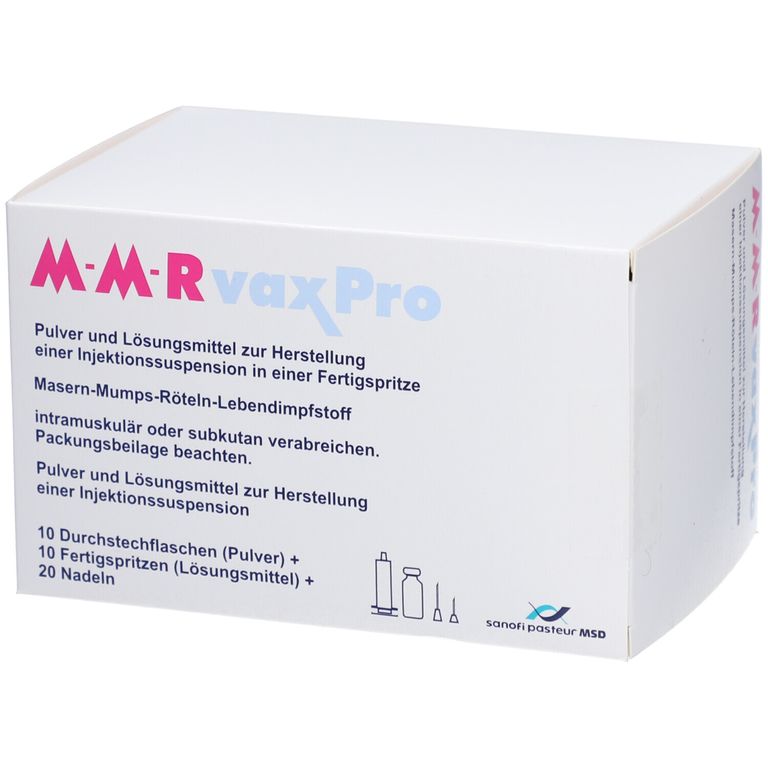 MMR Vaxpro 10x0,5 ml mit dem E-Rezept kaufen - Shop Apotheke