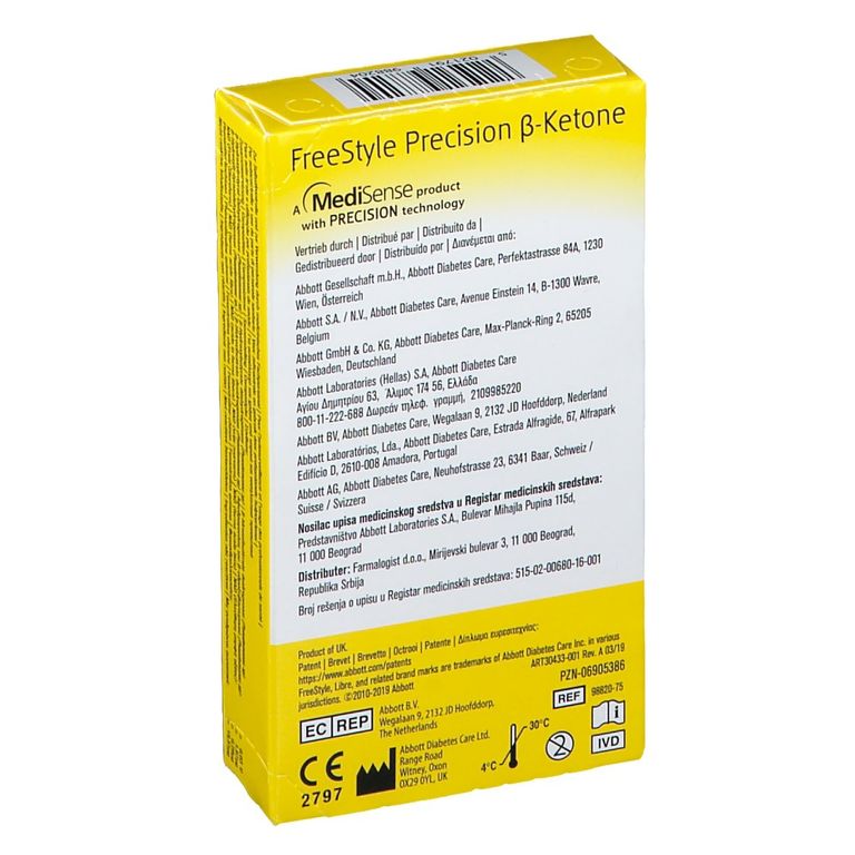 FreeStyle Precision β-Keton Teststreifen 10 St - Shop Apotheke