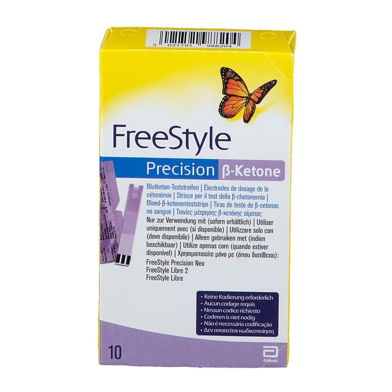 FreeStyle Precision β-Keton Teststreifen 10 St - Shop Apotheke