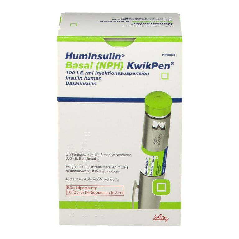 Huminsulin® Basal (NPH) KwikPen™ 10 St mit dem E-Rezept kaufen - Shop Apotheke