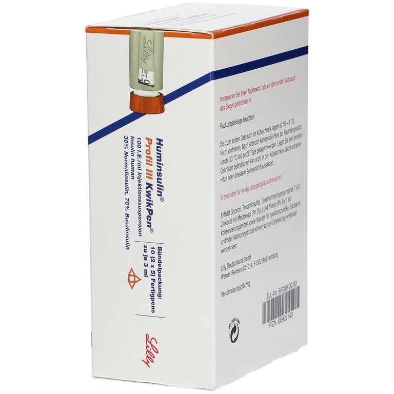Huminsulin® Profil III KwikPen™ 10 St mit dem E-Rezept kaufen - Shop Apotheke