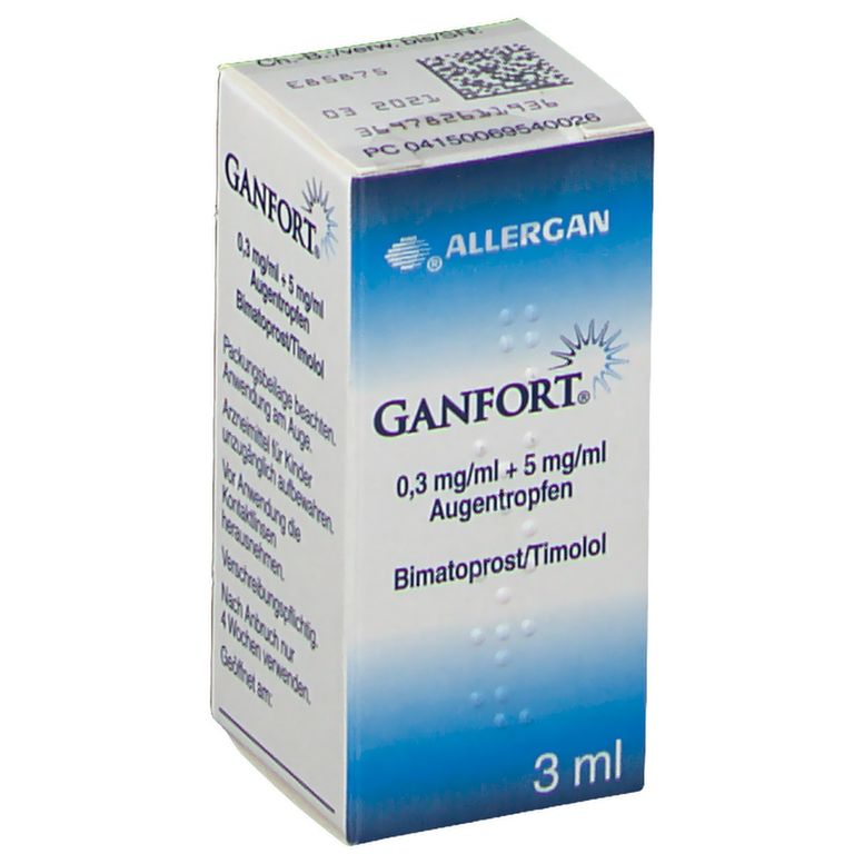 Ganfort® 0.3Mg/Ml+5Mg/Ml 3 ml mit dem E-Rezept kaufen - Shop Apotheke