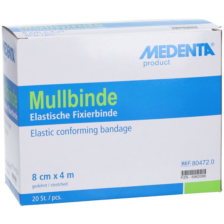 Mullbinde elastisch 8 cm x 4 m 20 St - Shop Apotheke