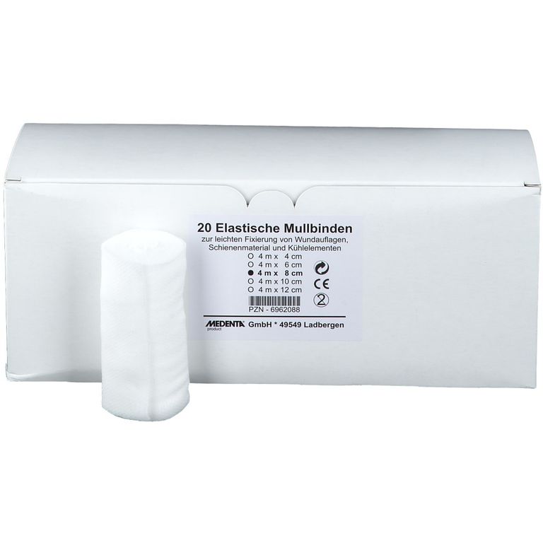 Mullbinde elastisch 8 cm x 4 m 20 St - Shop Apotheke
