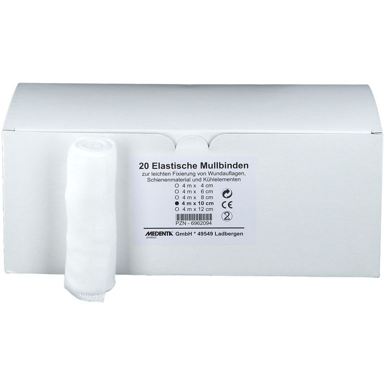 Mullbinde elastisch unsteril 10 cm x 4 m 20 St - Shop Apotheke