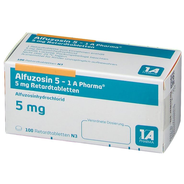 Alfuzosin 5Mg 1A Pharma® 100 St mit dem E-Rezept kaufen - Shop Apotheke