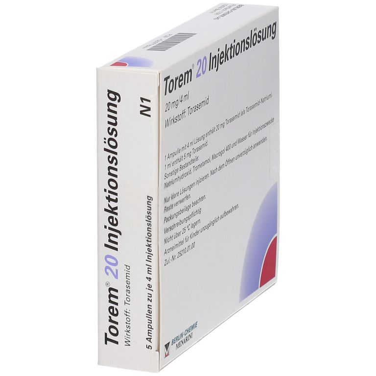 Torem® 20 Injektionslösung 5x4 ml mit dem E-Rezept kaufen - Shop Apotheke