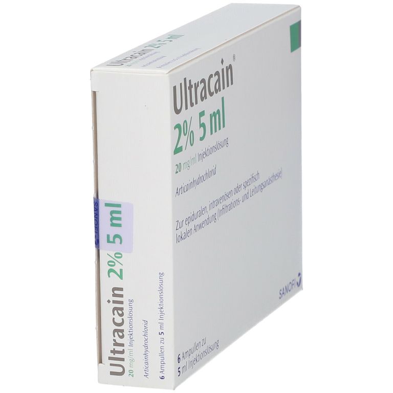 Ultracain® 2% 5ml 6x5 ml mit dem E-Rezept kaufen - Shop Apotheke