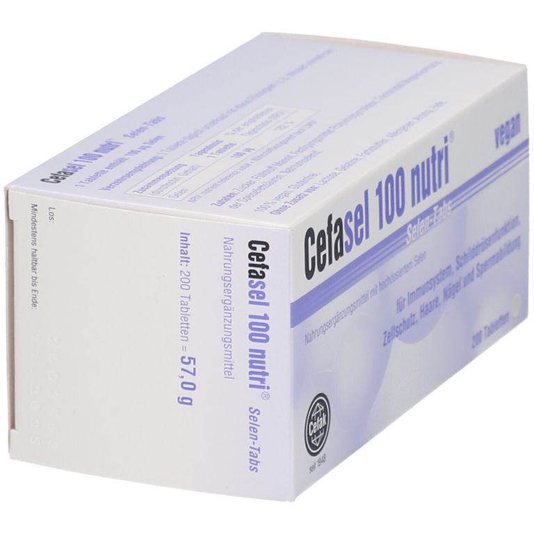 Cefasel 100 nutri® Selen-Tabs 200 St - Shop Apotheke