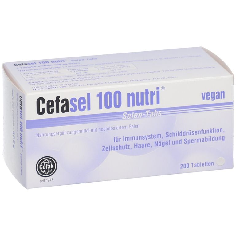 Cefasel 100 nutri® Selen-Tabs 200 St - Shop Apotheke