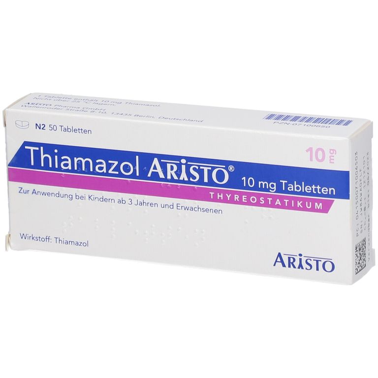 Thiamazol Aristo® 10 mg 50 St mit dem E-Rezept kaufen - Shop Apotheke