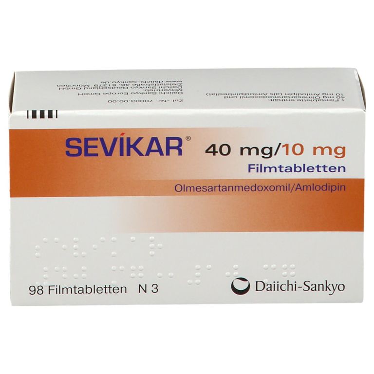 SEVIKAR® 40 mg/10 mg 98 St mit dem E-Rezept kaufen - Shop Apotheke