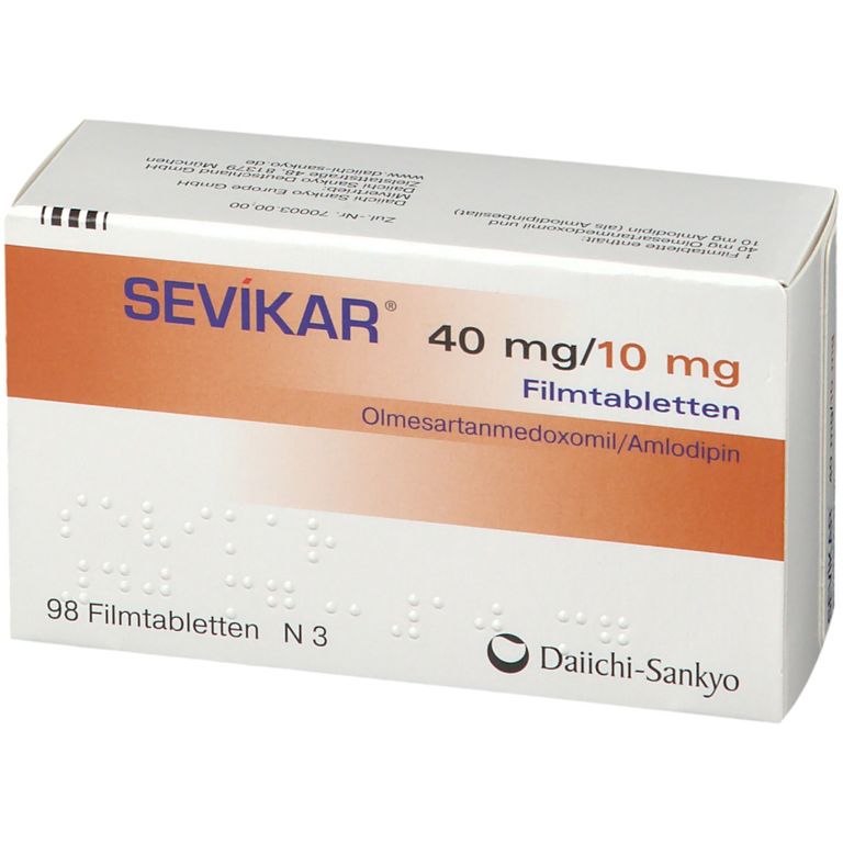 SEVIKAR® 40 mg/10 mg 98 St mit dem E-Rezept kaufen - Shop Apotheke