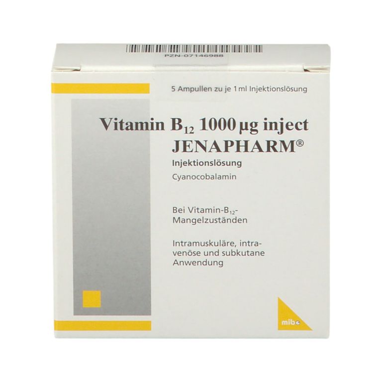 Vitamin B12 1000 µg inject JENAPHARM® 5x1 ml - Shop Apotheke