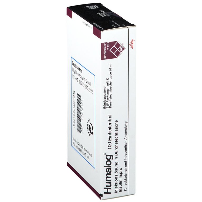 Humalog® 100 Einheiten/ml 5x10 ml mit dem E-Rezept kaufen - Shop Apotheke