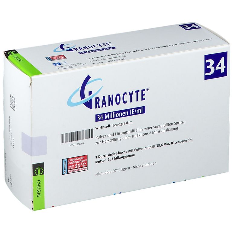 Granocyte® 34 Millionen IE/ml 5 St mit dem E-Rezept kaufen - Shop Apotheke