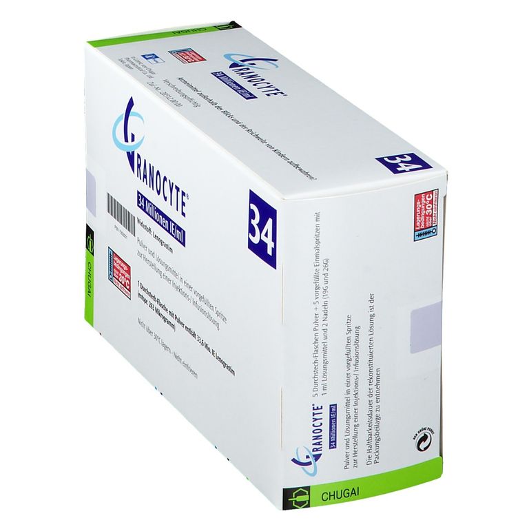 Granocyte® 34 Millionen IE/ml 5 St mit dem E-Rezept kaufen - Shop Apotheke