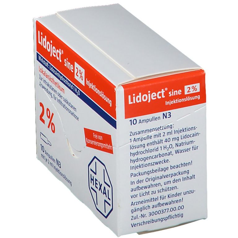 Lidoject® sine 2% 10 St mit dem E-Rezept kaufen - Shop Apotheke