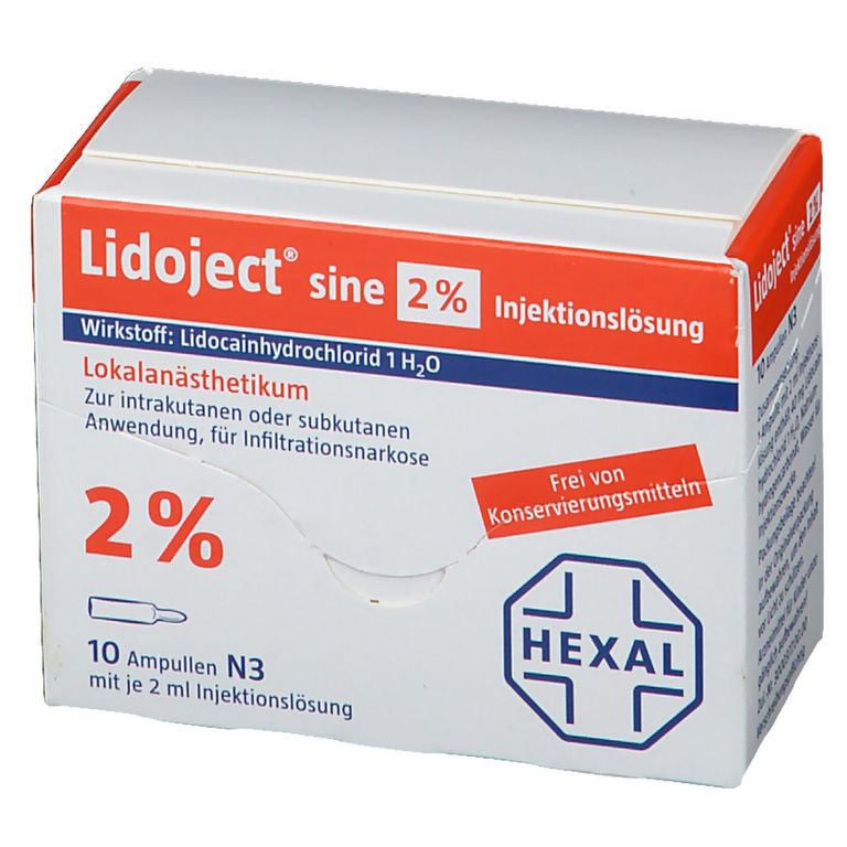 Lidoject® sine 2% 10 St mit dem E-Rezept kaufen - Shop Apotheke