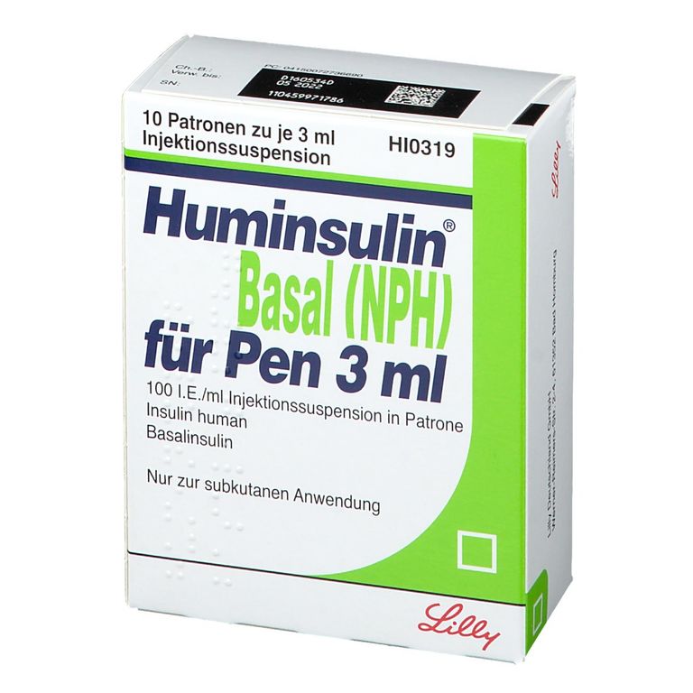 Huminsulin® Basal (NPH) für Pen 3 ml 10x3 ml mit dem E-Rezept kaufen - Shop Apotheke