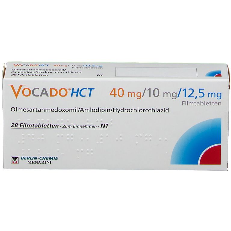Vocado®HCT 40 mg/10 mg/12,5 mg 28 St mit dem E-Rezept kaufen - Shop ...