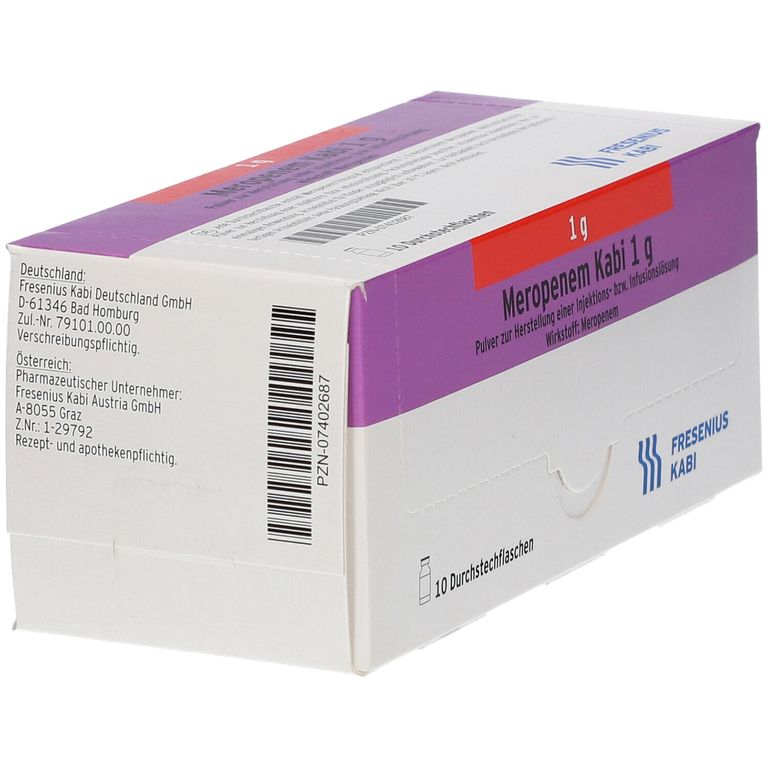 Meropenem 1000 mg 10x20 ml mit dem E-Rezept kaufen - Shop Apotheke