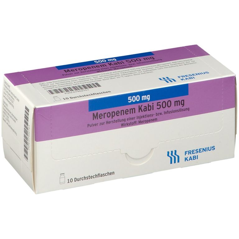 Meropenem 500 mg 10x20 ml mit dem E-Rezept kaufen - Shop Apotheke
