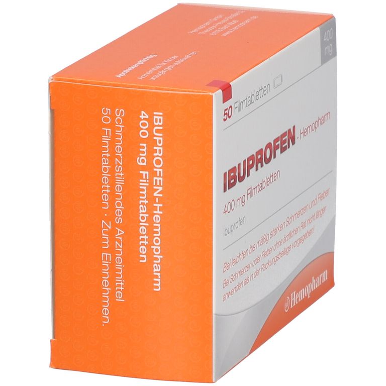 Ibuprofen-Hemopharm 400 mg Filmtabletten 50 St - Shop Apotheke
