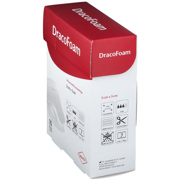 DracoFoam non-haft steril 5 x 5 cm 10 St - Shop Apotheke