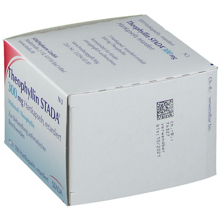 Theophyllin STADA® 300 mg retard 100 St mit dem E-Rezept kaufen - Shop ...