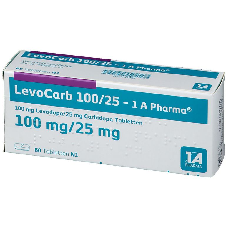 Levocarb 100/25 1A Pharma® 60 St mit dem E-Rezept kaufen - Shop Apotheke