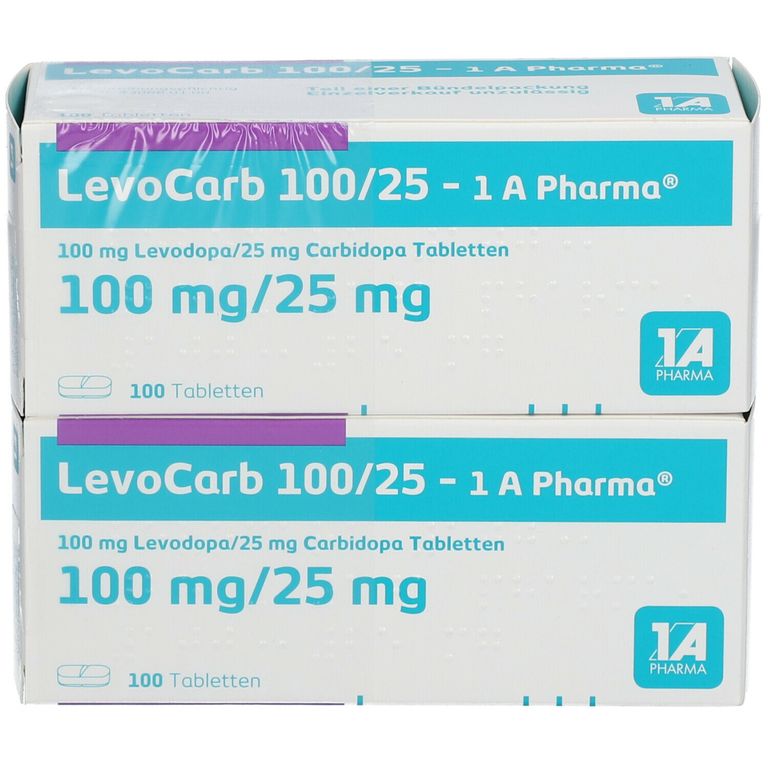 Levocarb 100/25 1A Pharma® 200 St mit dem E-Rezept kaufen - Shop Apotheke