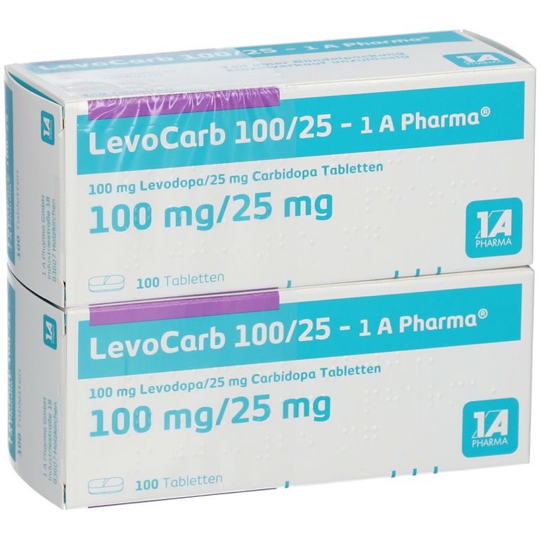 Levocarb 100/25 1A Pharma® 200 St mit dem E-Rezept kaufen - Shop Apotheke