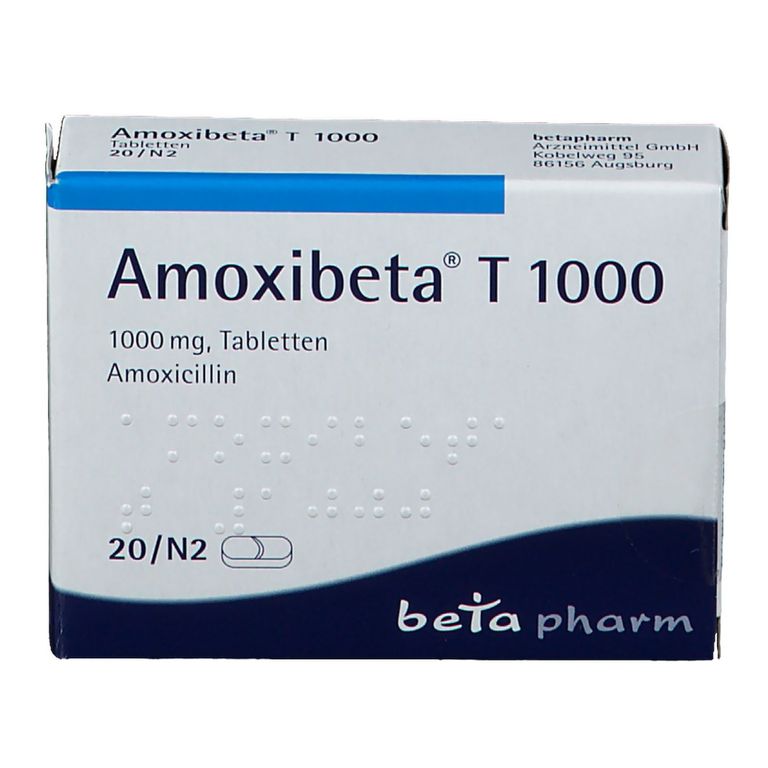 Amoxibeta® T 1000 20 St mit dem E-Rezept kaufen - Shop Apotheke
