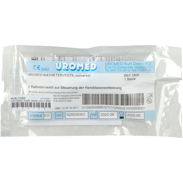 Uromed einhandventil, Katheterventil Universal REF 1500 von UROMED®