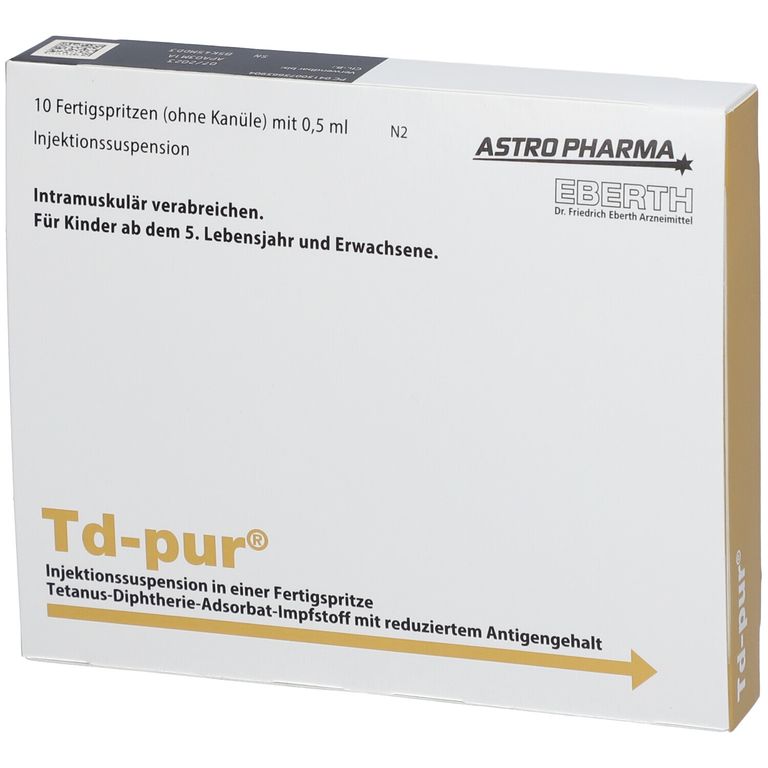 Td-pur® 10x0,5 ml mit dem E-Rezept kaufen - Shop Apotheke