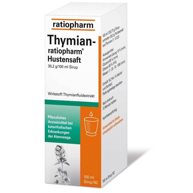 Thymian-ratiopharm® Hustensaft 100 ml - Shop Apotheke