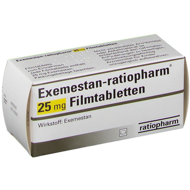 Exemestan-ratiopharm® 25 mg 30 St mit dem E-Rezept kaufen - Shop Apotheke
