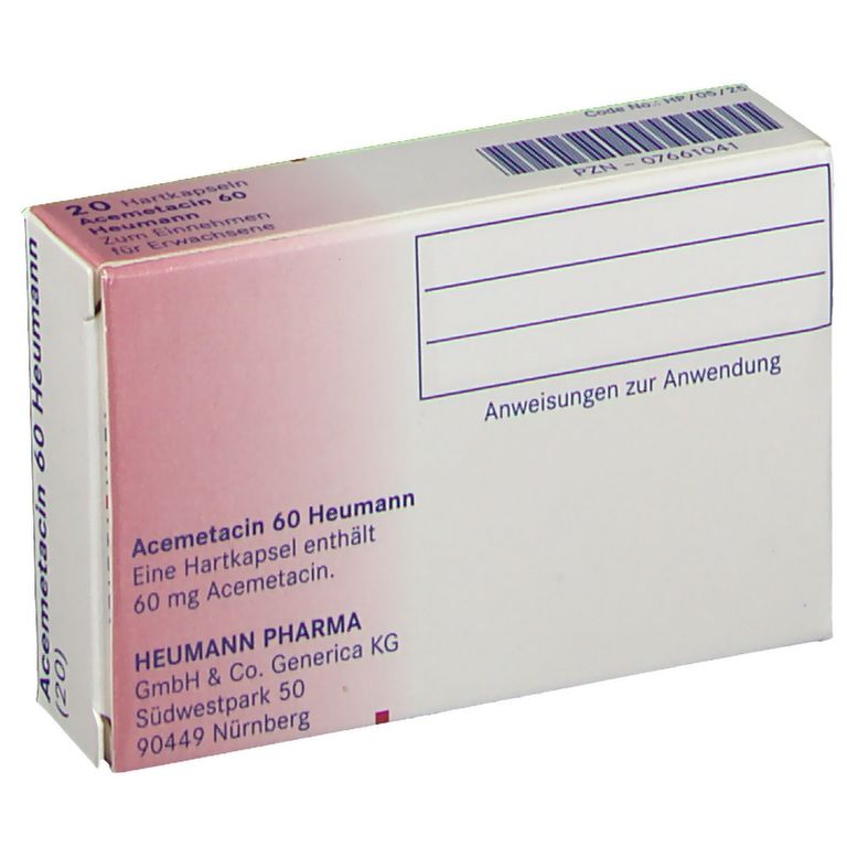Acemetacin 60 Heumann 20 St mit dem E-Rezept kaufen - Shop Apotheke