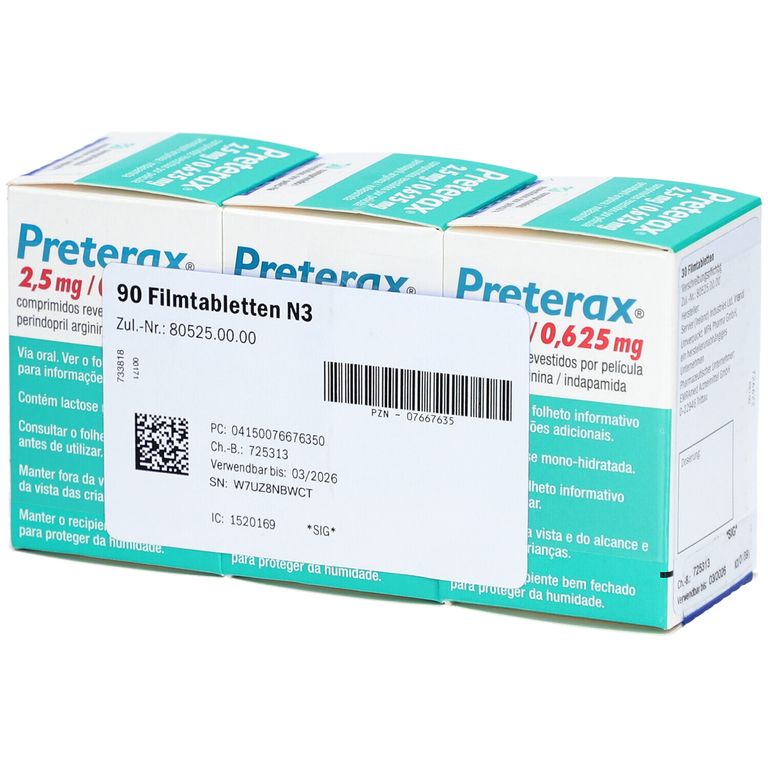 Preterax N 2,5 mg/0,625 mg 90 St mit dem E-Rezept kaufen - Shop Apotheke