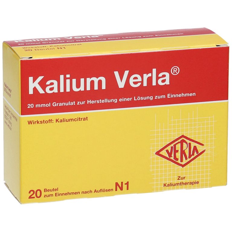 Kalium Verla® Granulat Beutel 20 St - Shop Apotheke