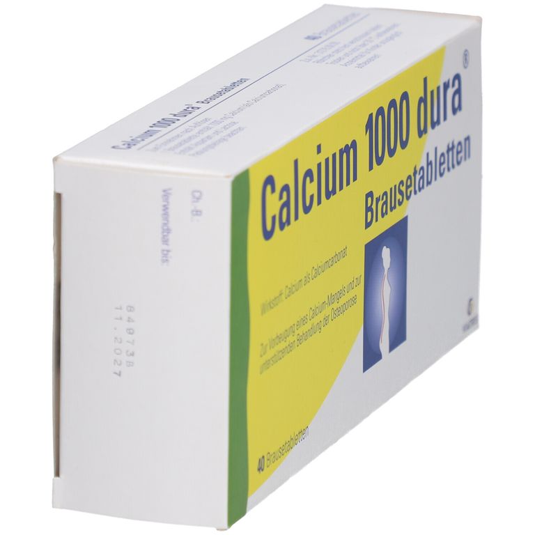 Calcium-dura® 1000 Brausetabletten 40 St - Shop Apotheke